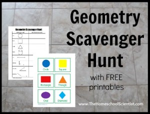 Geometry Scavenger Hunt {with FREE printables!} - The Homeschool Scientist