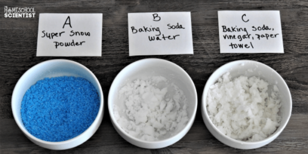 Fun & Easy Snow STEM Experiment for Kids: Testing 4 Fake Snow Recipes ...