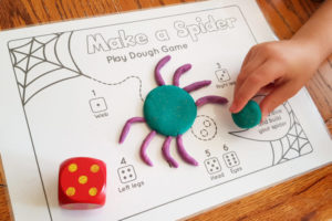 Make A Spider Play Dough Printable Mat Game - The Homeschool Scientist