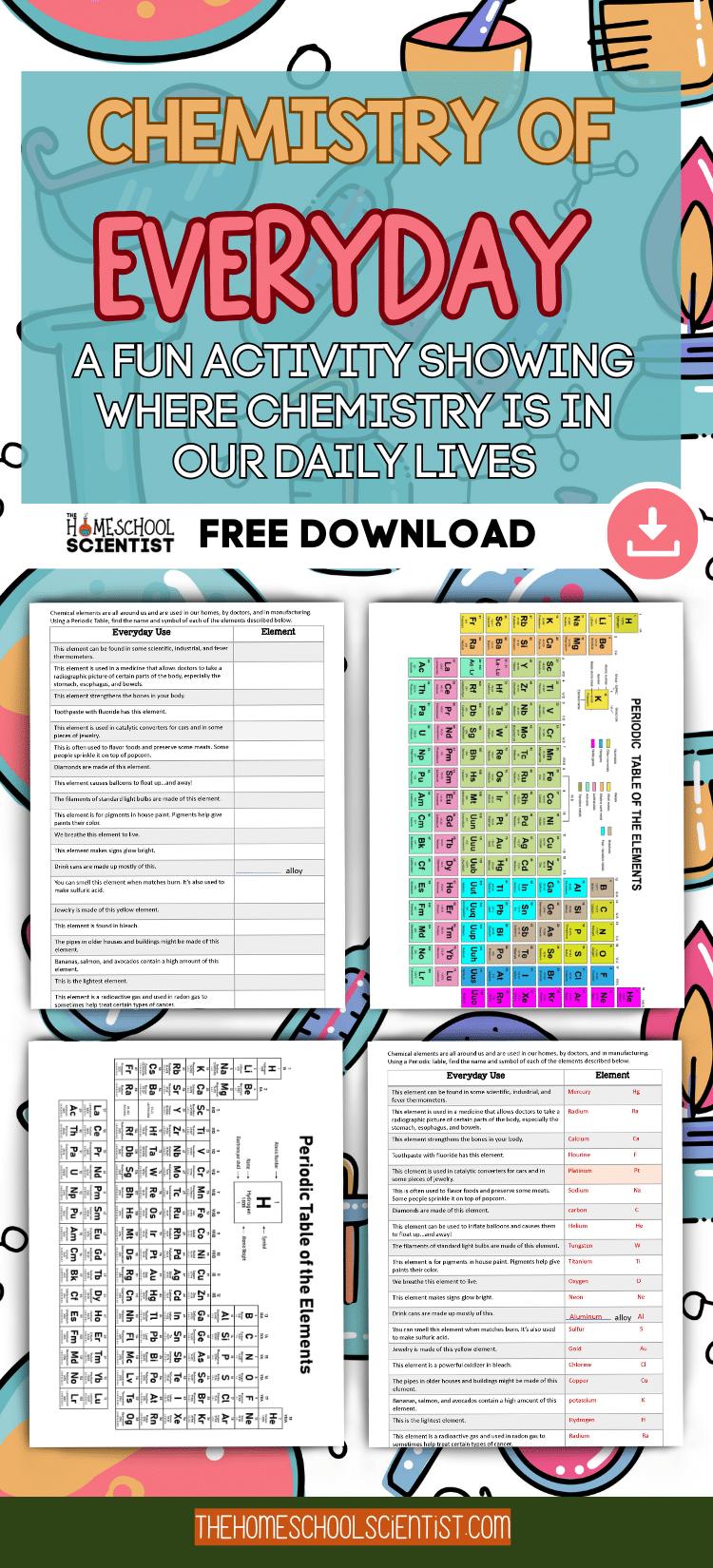 Everyday Elements Printable with Bonus Chemistry Printable - The ...