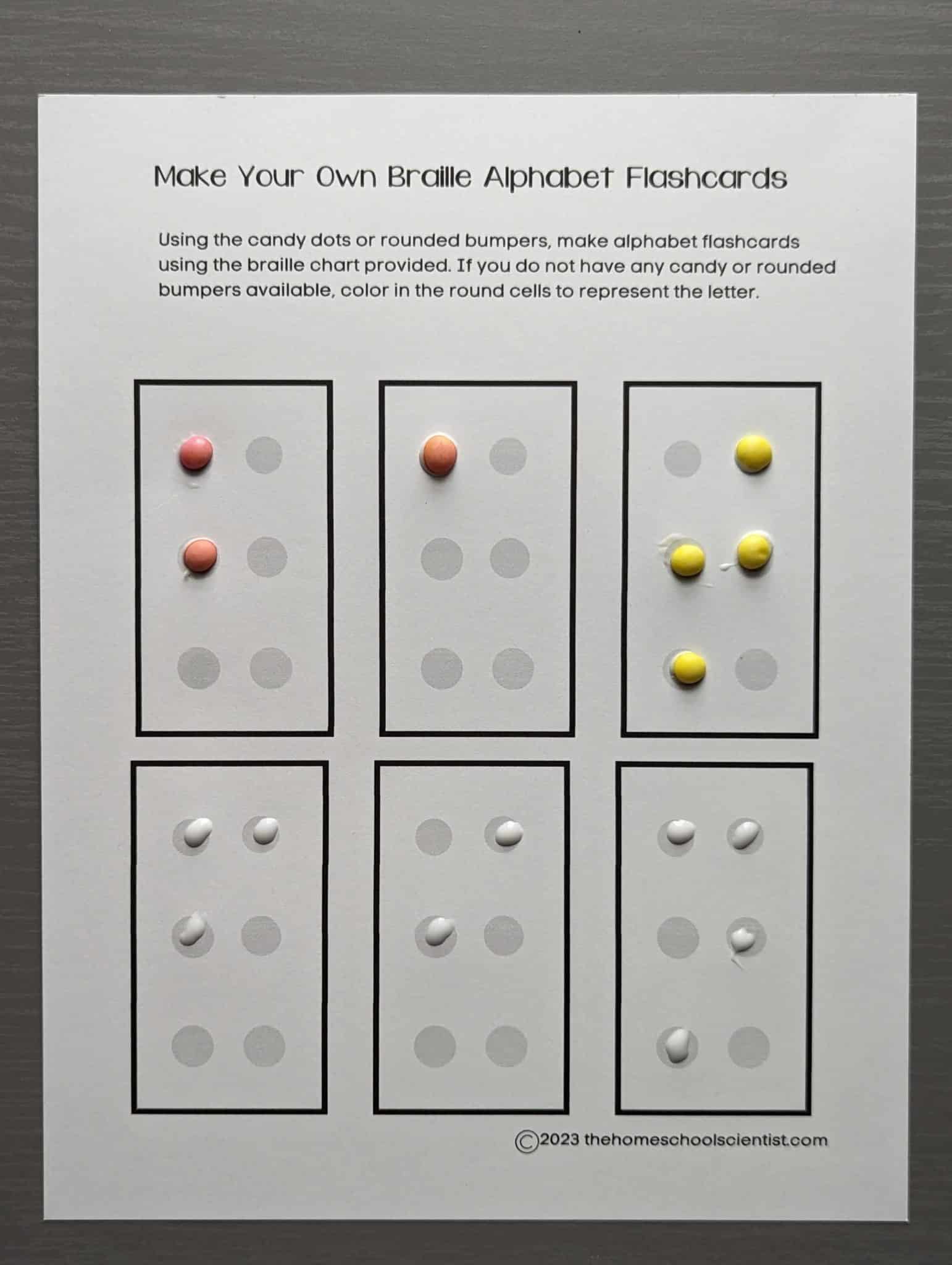 Braille Activity for Sighted Students - The Homeschool Scientist