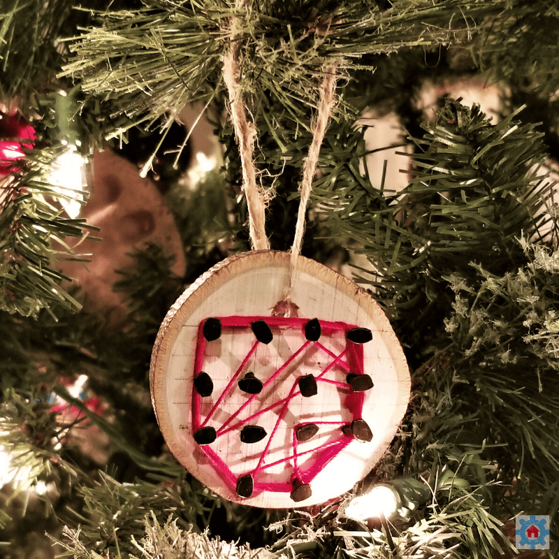 Geoboard Christmas Ornament Math Activity - The Homeschool Scientist