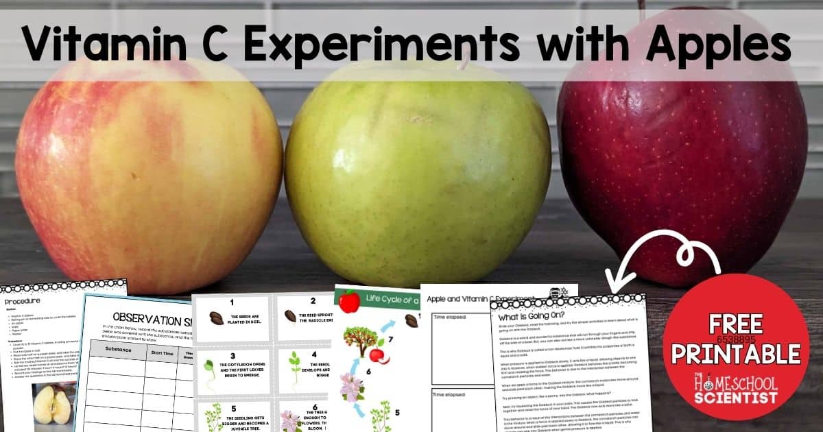 Vitamin C And Apple Experiment - The Homeschool Scientist