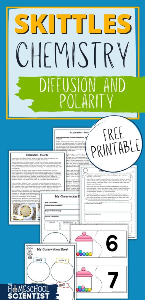 Skittles Experiment with Worksheets - The Homeschool Scientist