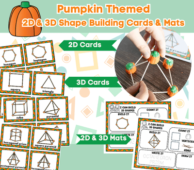 2D and 3D Geometry Activity Cards and Mats - Fun Themes - The ...