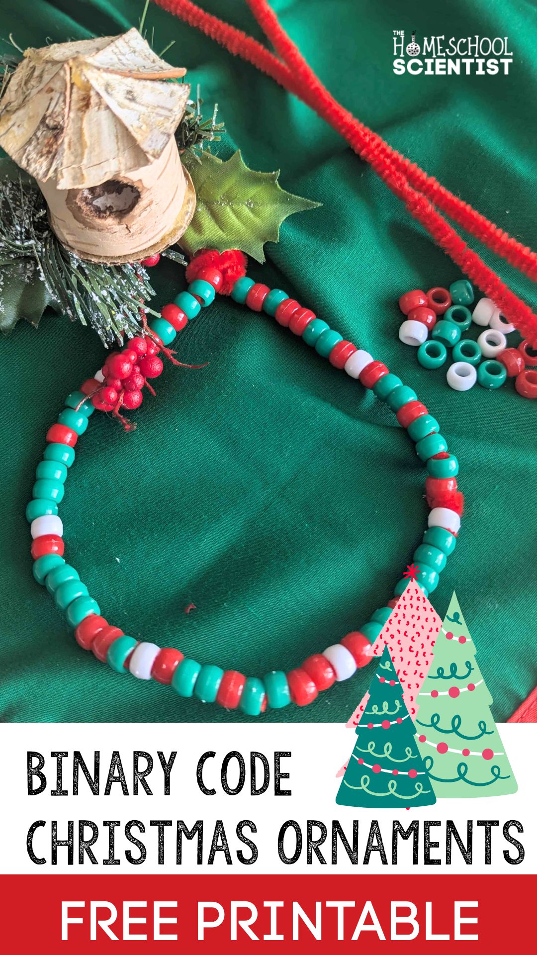 Binary Code Christmas Ornaments - The Homeschool Scientist