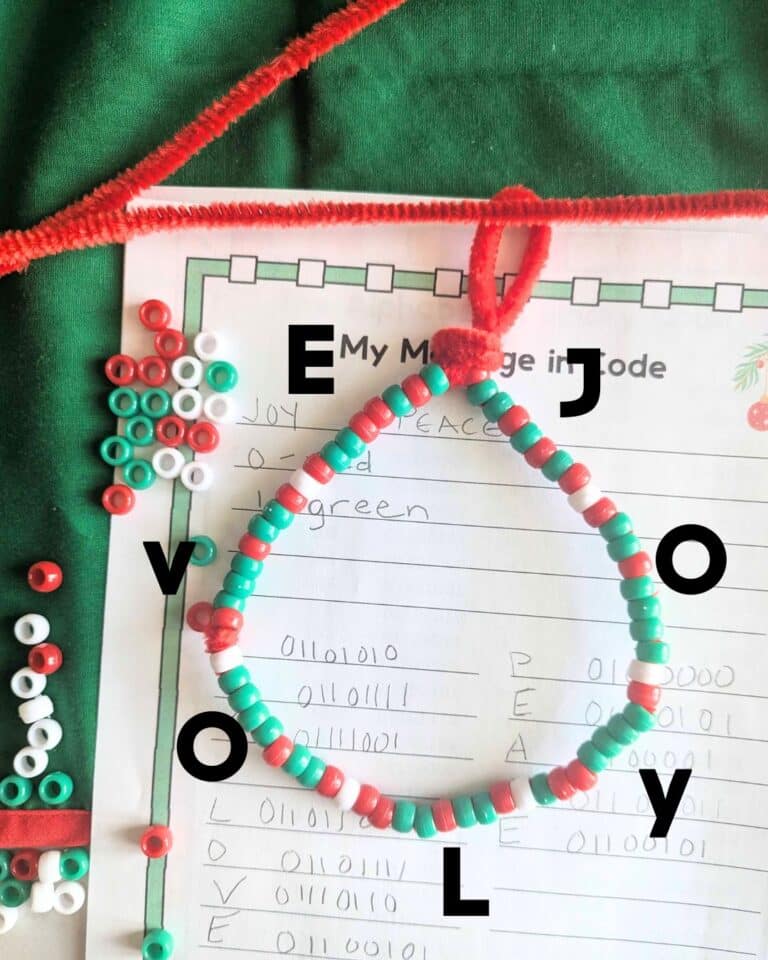 Binary Code Christmas Ornaments - The Homeschool Scientist