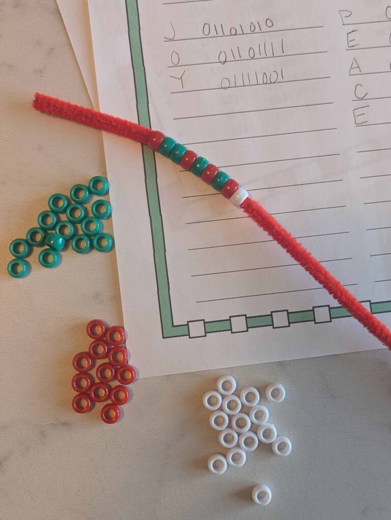 Binary Code Christmas Ornaments - The Homeschool Scientist